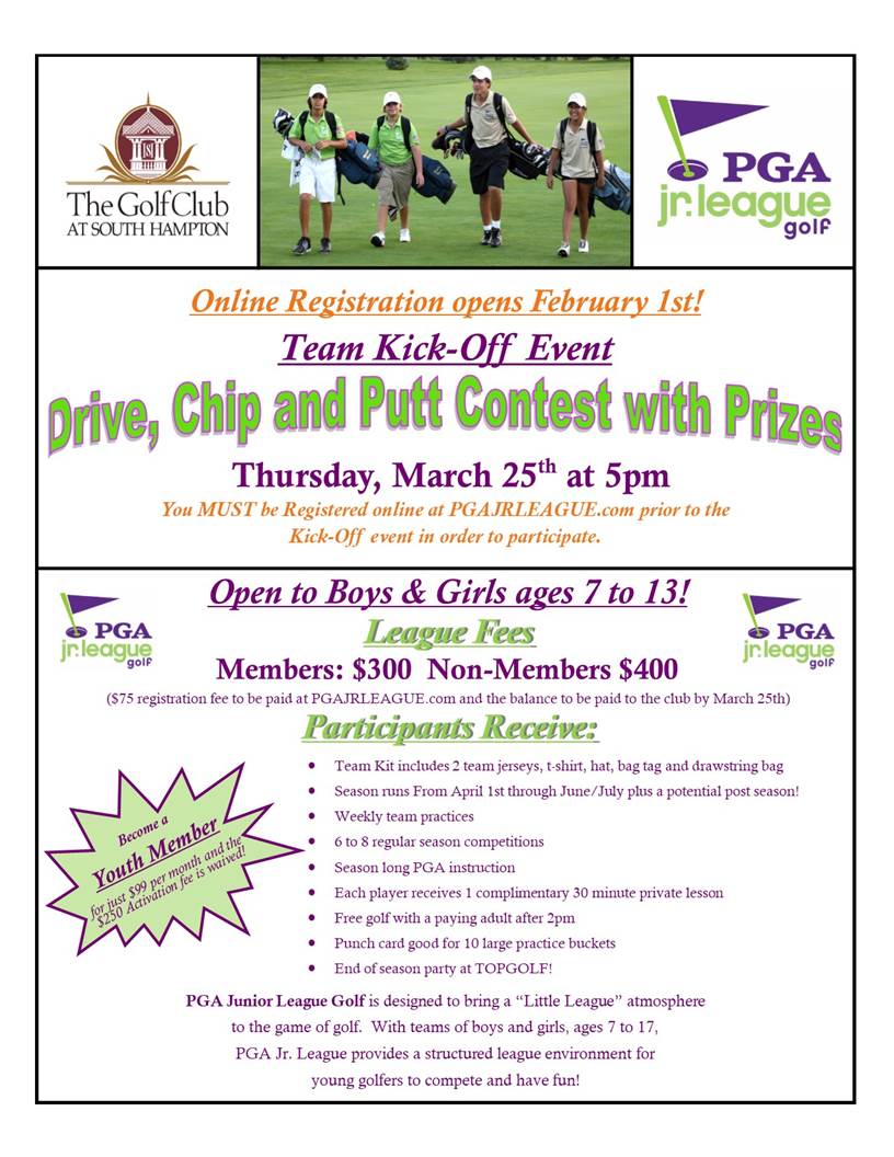 Junior Programs - The Golf Club at South Hampton